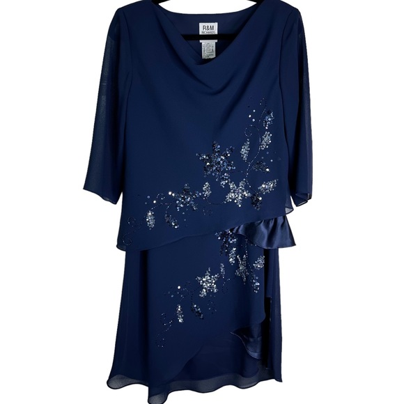 R & M Richards | Skirts | Vintage Rm Richards Petite 2pc Navy Sequin ...